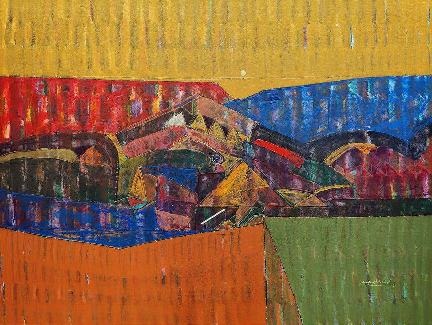 Sanjay Tikkal - Colors of The Valley | Modern Abstract Nature Canvas ...