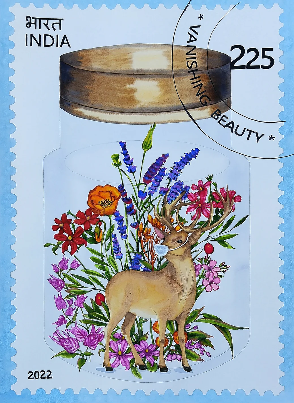 Un-297 : View Indian Stamp Painting by Manisha Agrawal – Artazzle